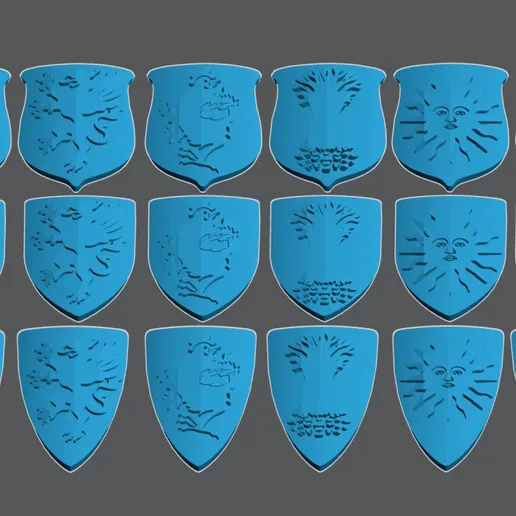 🦶 Holy Grail / Medieval Foot Knight Shield Pack・ 3D File for ・Cults