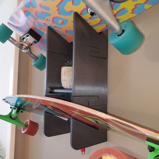 🛹 Modular skateboard wall rack・ STL File for 3D printing・Cults