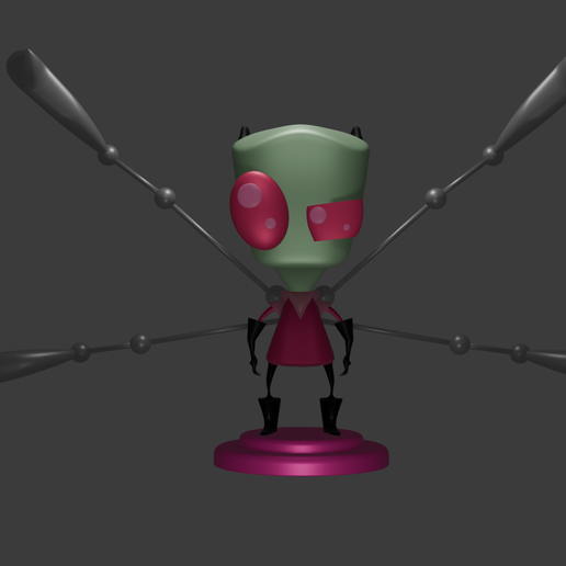 👾 ZIM Invader Figure・ STL File for 3D printing・Cults