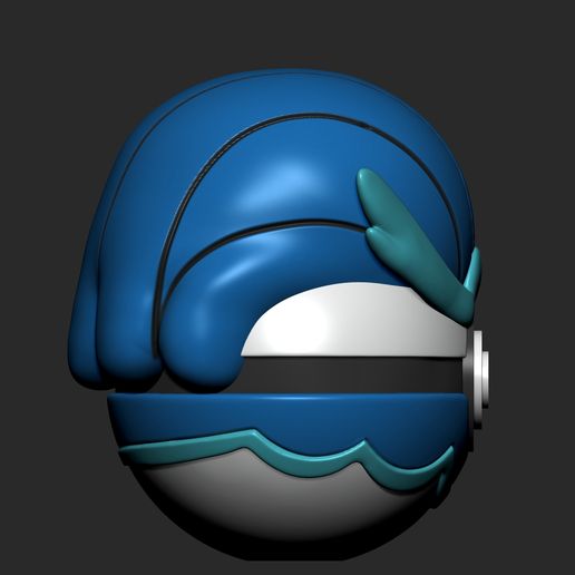 🐉 Pokemon Quaxly Quaxwell Quaquaval Pokeball・ STL File for 3D printing ...