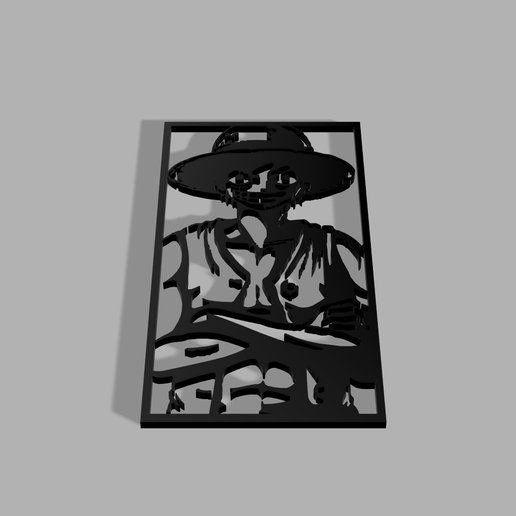 🎨 Luffy (One Piece) Wall art Figure 3・ STL File for 3D printing・Cults