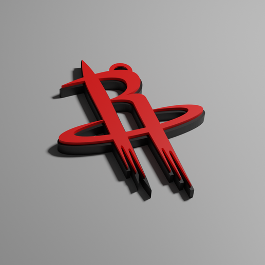 STL file Houston Rockets KeyRing 🗝️ ・3D printing template to download・Cults