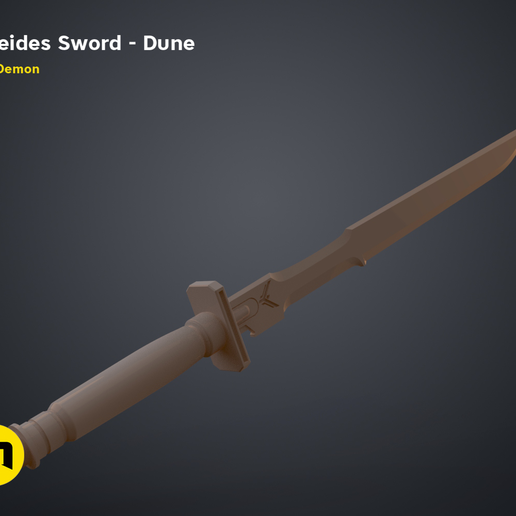 🗡️ Atreides Sword 1 – Dune・ 3D File for ・Cults