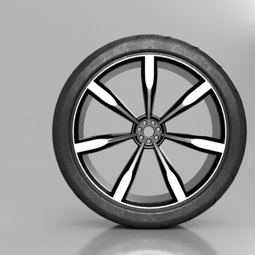 🚗 Full-Scale Car Tire with Rim – 2-Part 3D Model・Free 3D File for 3D ...