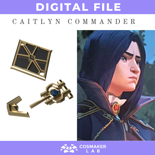 3D file Arcane season 2 Commander Caitlyn Kiramman cape 🎭 ・3D printing ...