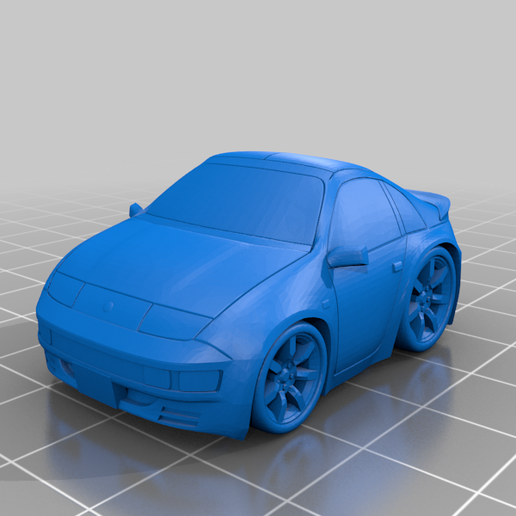 🚗 Nissan 300ZX (Z32) deformed・Free STL File for ・Cults