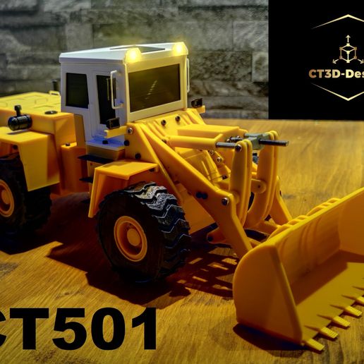 arquivo STL Carregadora de rodas RC - CT501 - 1:32 👽 ・modelo para impressão 3D para download・Cults