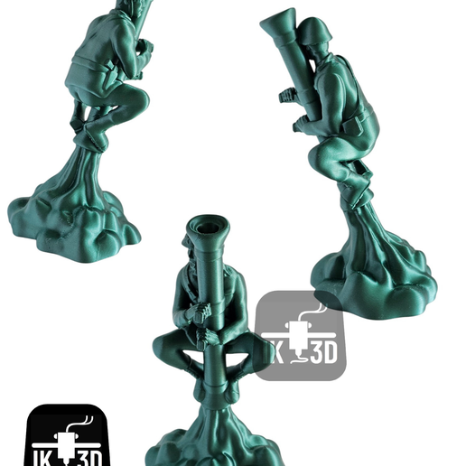 🌊 Funny Greem Army Men Bundle of 4 - Wave 1・ STL File for 3D printing・Cults