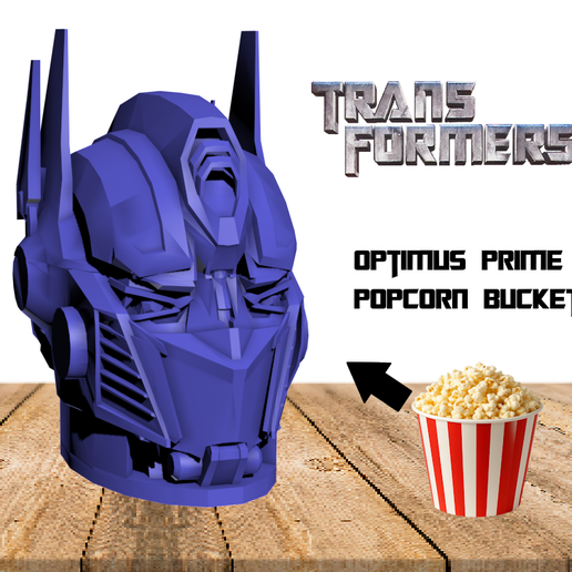 🍿 Optimus Prime Popcorn Bucket - Transformers・Archivo 3D para Impresión ...