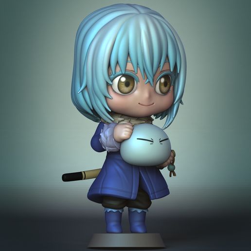 3D file RIMURU TEMPEST chibi - TENSEI SHITARA SLIME DATTA KEN stl 3d ...