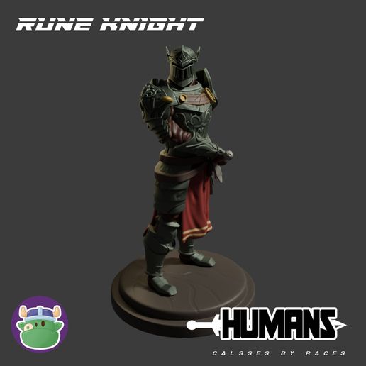 STL file Rune Knight - Human 🎲 (OBJ)・3D printing idea to download・Cults