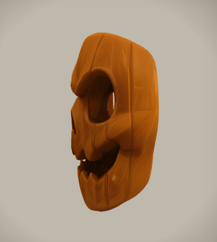 🎃 carved pumpkin Halloween mask・ 3D File for 3D printing・Cults