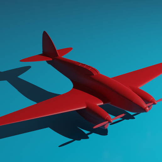 ☄️ DH 88 Comet Plane・ STL File for ・Cults