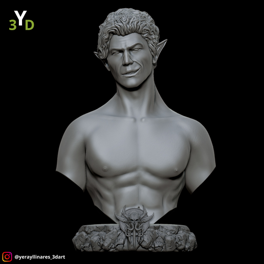 👤 Baldur's Gate 3 Astarion Detailed Bust - Premium Model・ STL File for ...