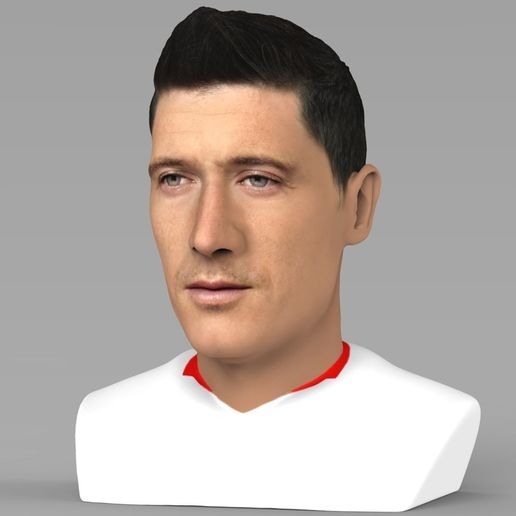 👤 Robert Lewandowski bust for full color 3D printing・ 3D File for 3D ...
