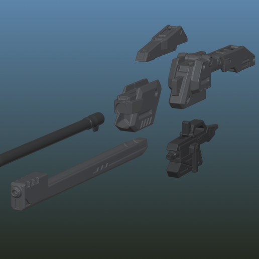 🤖 Beam Launcher long rifle・ STL File for 3D printing・Cults