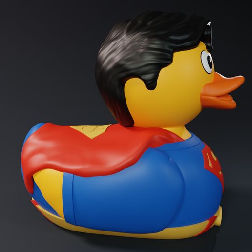 STL file Cute Superman Rubber Duck 🦸‍♂️ ・Design to download and 3D ...
