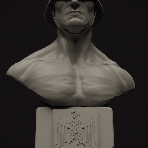 🫡 WW2 German Soldier Bust・ STL File for 3D printing・Cults
