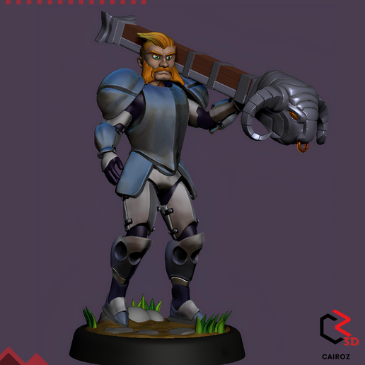 ️‍🔥 Siegmaster Outfit Tibia Game・ STL File for 3D printing・Cults
