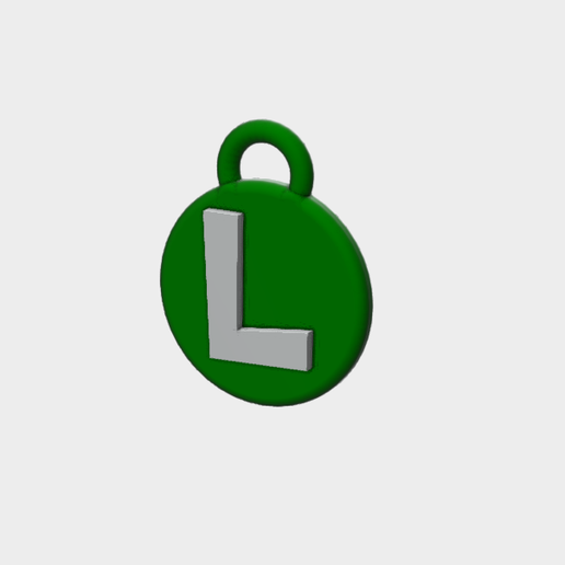 🗝️ Luigi Logo Keychain・Free STL File for 3D printing・Cults
