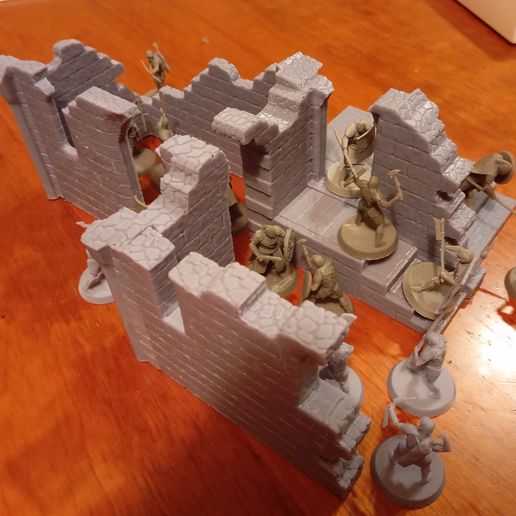 🏗️ Ruined Building Walls 2 (Assemblable)・Free STL File for 3D printing ...