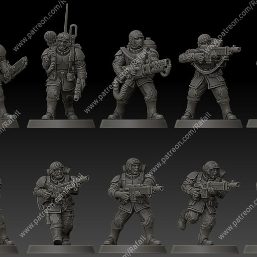 🔨 Cadian Shock Troops・ 3D File for 3D printing・Cults