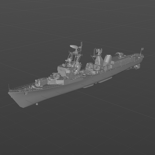 🚢 3D model material of the Soviet destroyer "Mighty"・ OBJ File for 3D ...