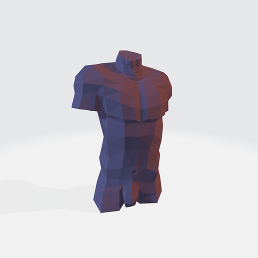 ♂️ Male body low poly - 3d printable・ STL File for 3D printing・Cults