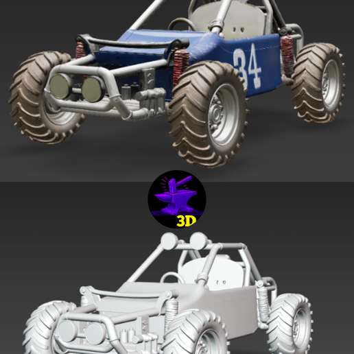🏎️ Extreme Exploration Off-Road Buggy・Free STL File for 3D printing・Cults