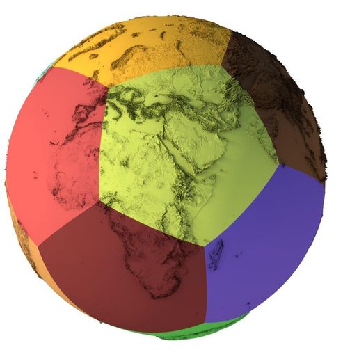🌍 3D Printed Modular Earth Globe (STL in 12-Part Dodecahedron for 3D ...