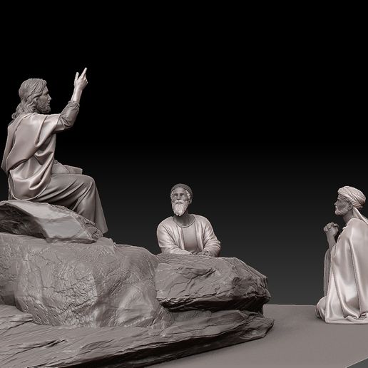 ️ Jesus The Sermon on the Mount・ 3D File for 3D printing・Cults