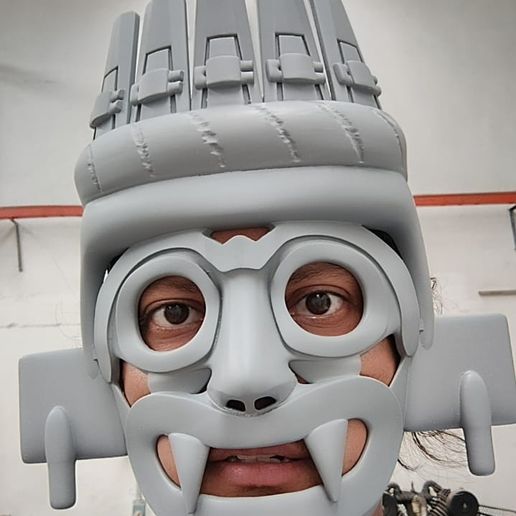 STL file TLALOC SINGLE MASK 🇲🇽 ・Design to download and 3D print・Cults