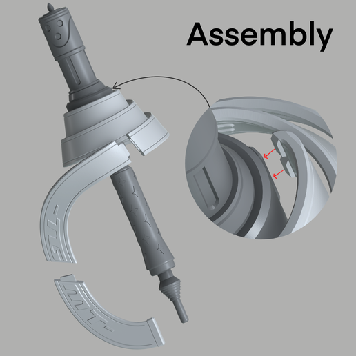 💤 Zenless zone zero Alice Rapier Baton for 3dprint・ 3D File for 3D ...