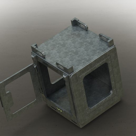 🌍 Aliens Earth Crate・ STL File for 3D printing・Cults