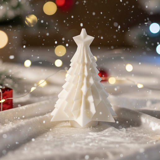 geometric christmas tree design