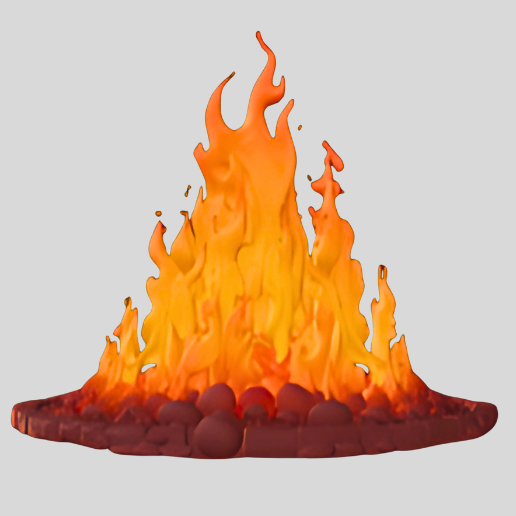 🔥 Stylized Campfire・ STL File for 3D printing・Cults