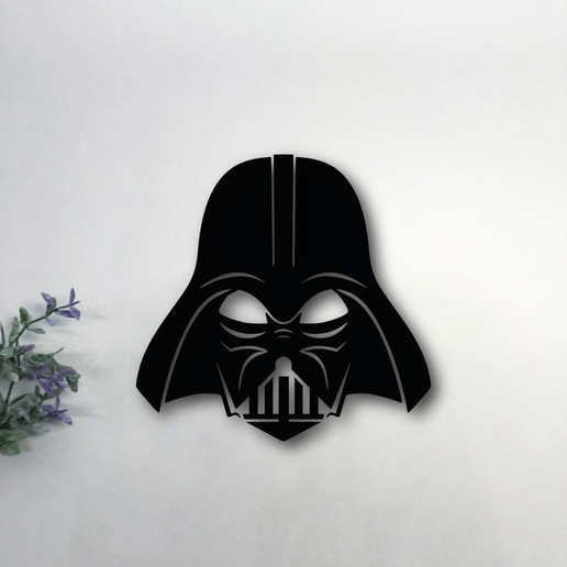 STL file STAR WARS DARTH VADER WALL ART 2D WALL DECORATION ⭐ (OBJ and ...