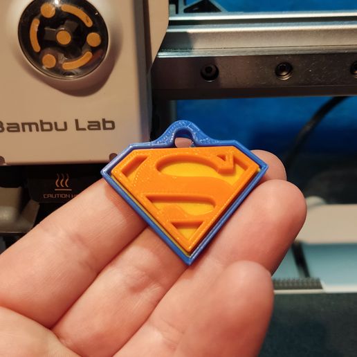 🦸‍♂️ Superman S Shield Logo Keychain - 3D Print Model・Archivo 3MF para ...