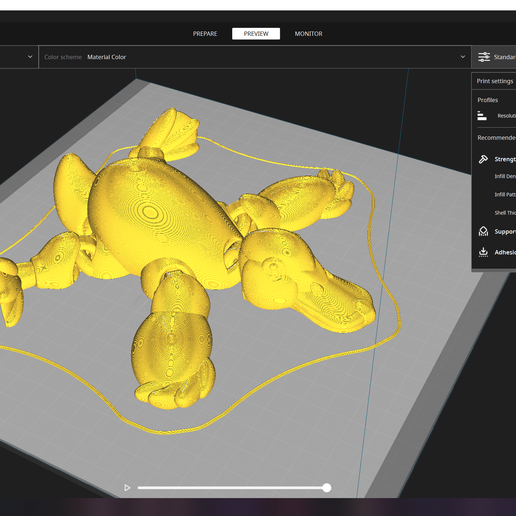 🦆 Print In Place Articulated Duck・ STL File for 3D printing・Cults