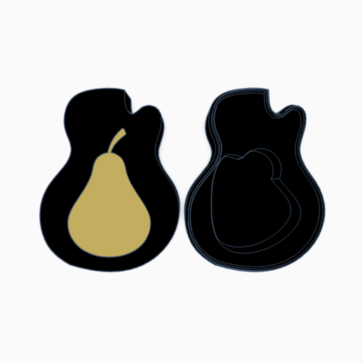 STL file Pear Guitar Pick Holder 🍐 ・3D printable model to download・Cults