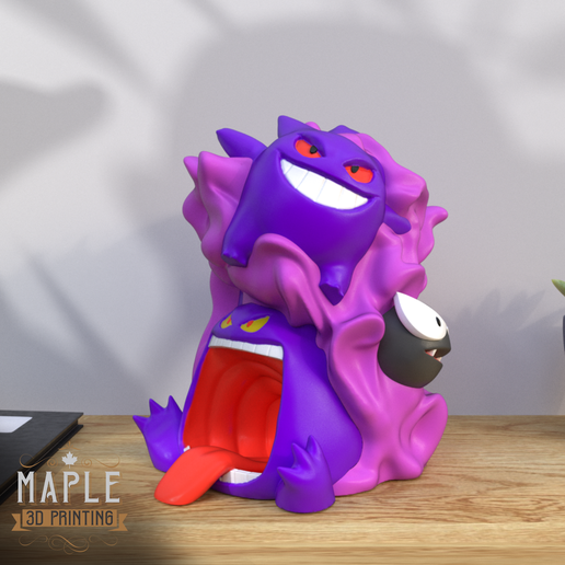 3D file Gastly Evolution Diorama - Print in Place - Pokemon 🐉 ・3D ...