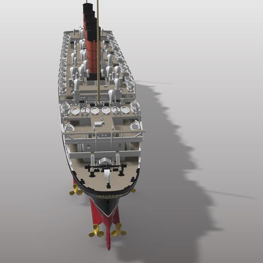 🌊 RMS AQUITANIA Cunard ocean liner model kit・ STL File for 3D printing ...