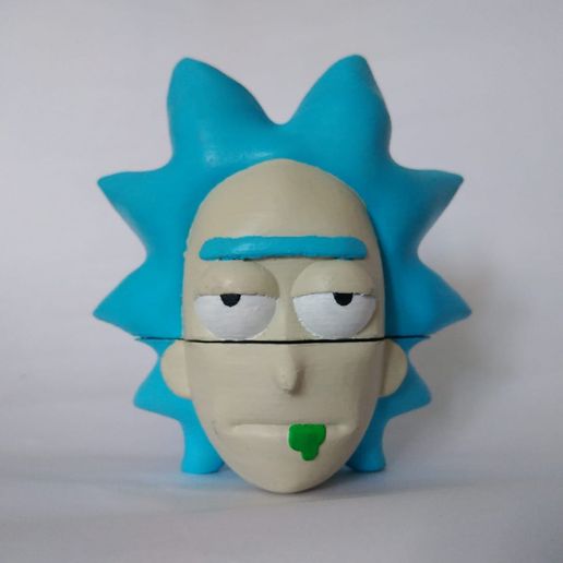 Fichier STL Tête de Rick Sanchez avec compartiment secret 👾 ・Design ...