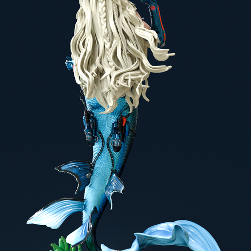 🧜‍♀️ Sci-FI Mermaid - 3D print ready - 3D print model・ 3D File for 3D ...
