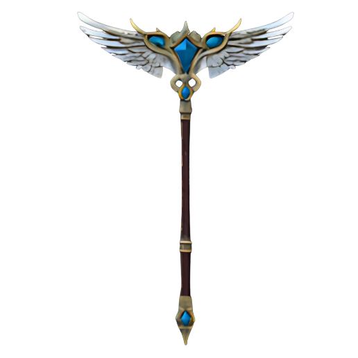 👾 Celestial Winged Staff・ STL File for 3D printing・Cults