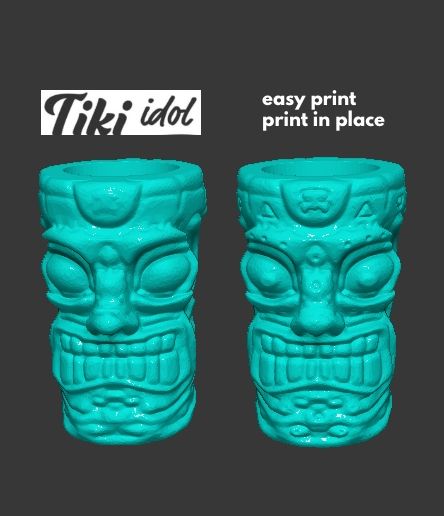 👓 TIKI EASY PRINT TUMBLER SET - TIKI IDOL・ STL File for 3D printing・Cults