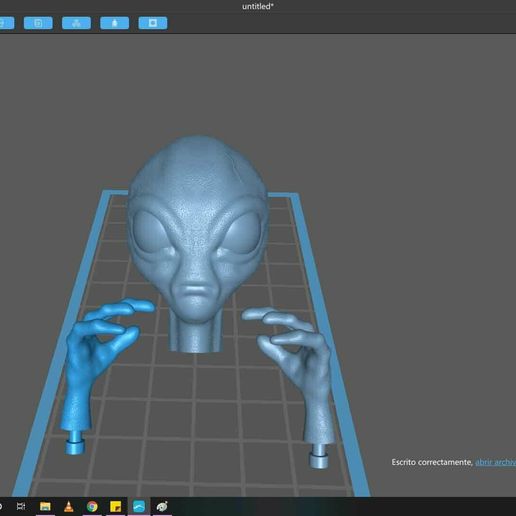 👽 Alien head an hands・Free STL File for ・Cults