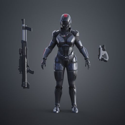 ♂️ Mass Effect Commander Shepard Cosplay N7 Armor Collection・ 3D File ...