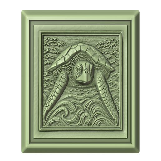 3D file Sea Turtle animal wall art relief wall decor 🐢 ・3D printing ...