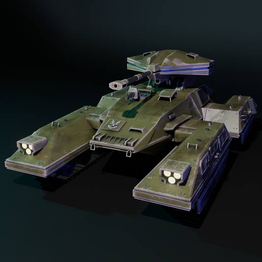 😇 Halo | M808B Scorpion Tank | 1/100 Scale・文件用于 STL 三维打印・Cults